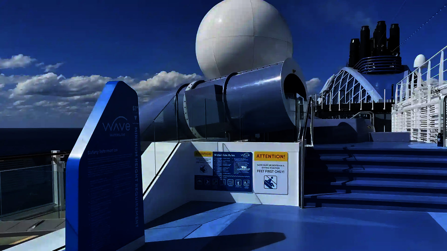 Project water slide Norwegian Prima, Norwegian Cruise Line